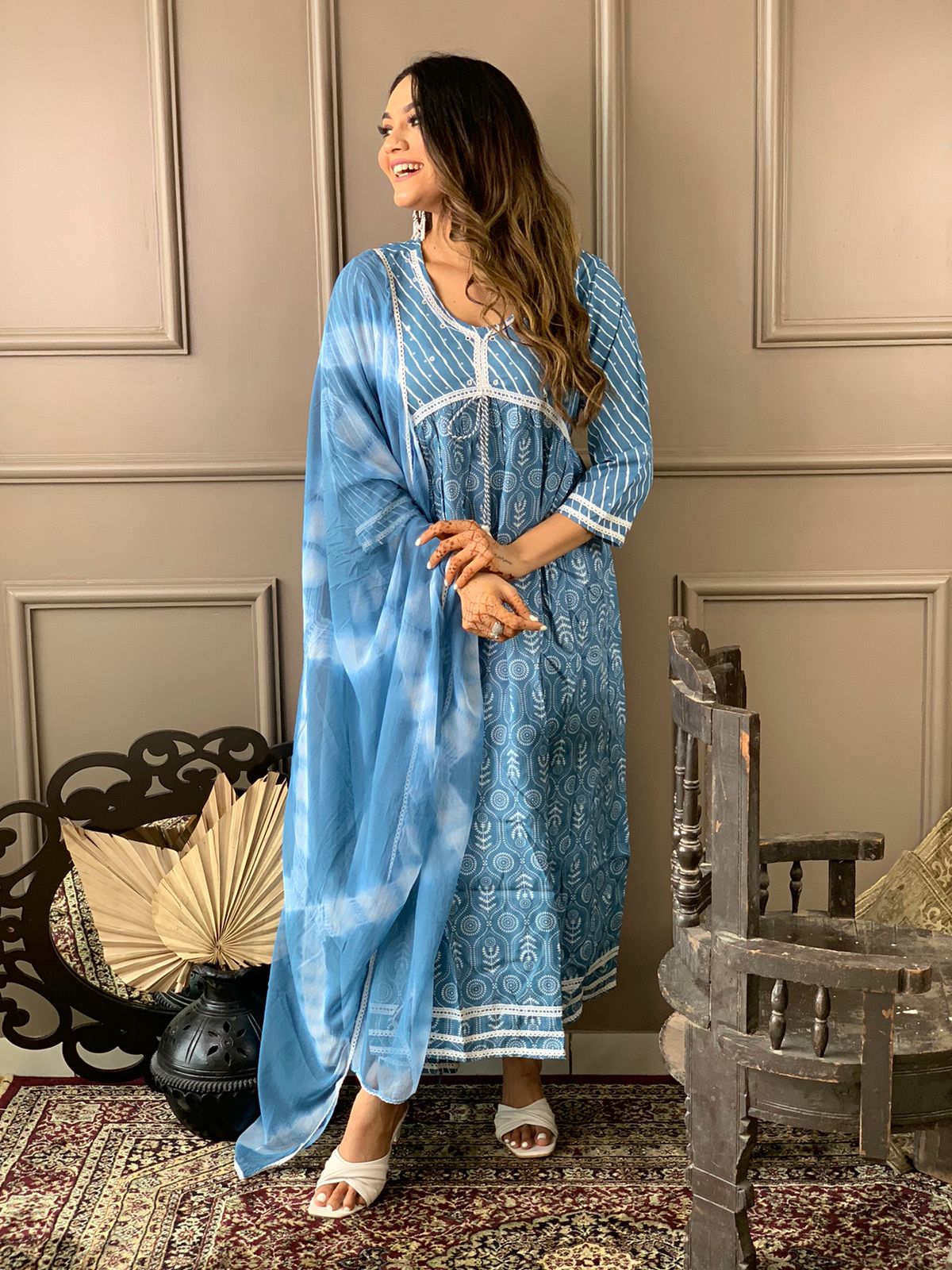 Alia Style Rayon Lace Work Suit Set – Sukriti Store
