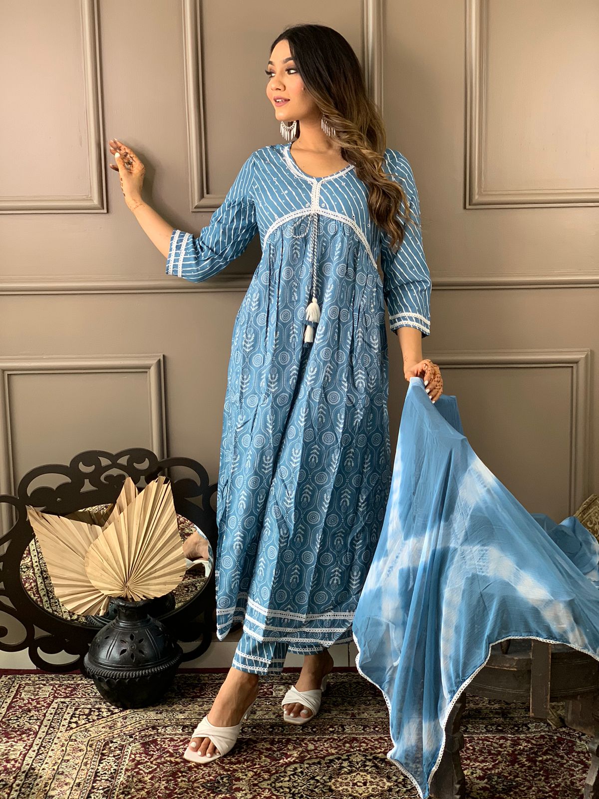 Alia Style Rayon Lace Work Suit Set – Sukriti Store
