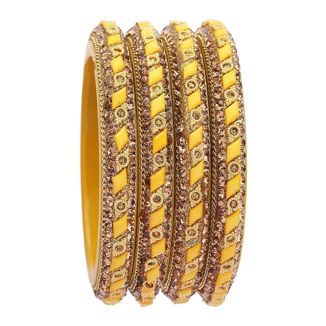 Sukriti Rajasthani Contemporary Yellow Kada Seep Acrylic Bangles for G ...