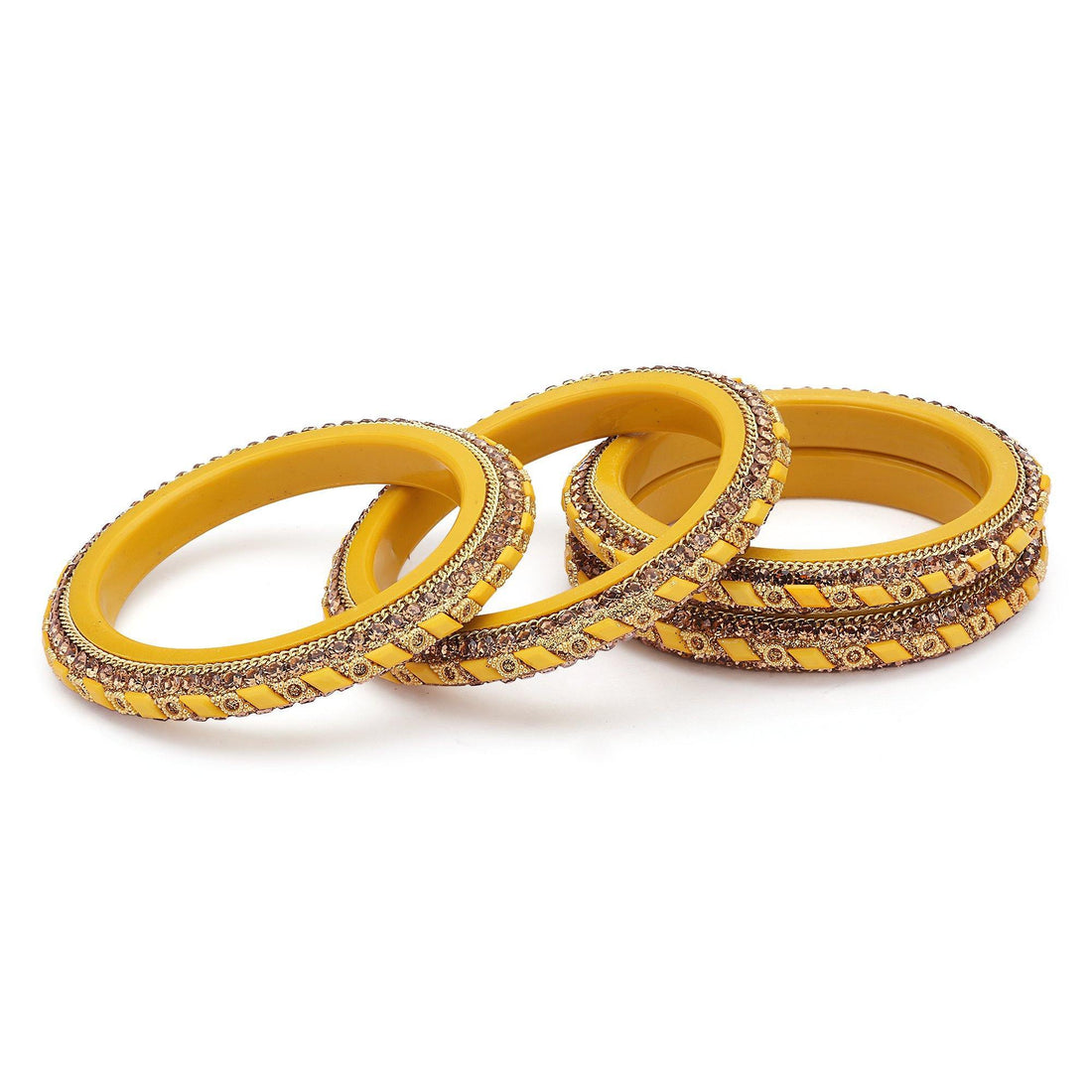 Sukriti Rajasthani Contemporary Yellow Kada Seep Acrylic Bangles for G – Sukriti Store
